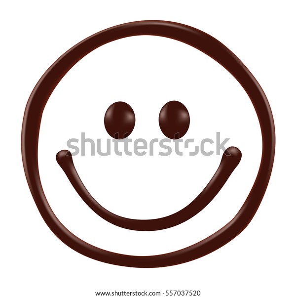 Chocolate Smiley Face On White Background Stock Vector (Royalty Free ...