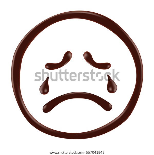 Chocolate Smiley Face On White Background Stock Vector (Royalty Free ...