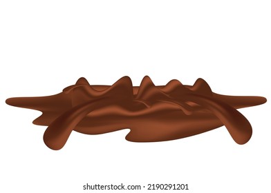 Chocolate Splash Isolated On White Background Stock Vector (Royalty ...