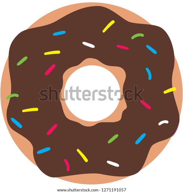 Chocolate Sprinkle Donut Stock Vector (Royalty Free) 1271191057 ...
