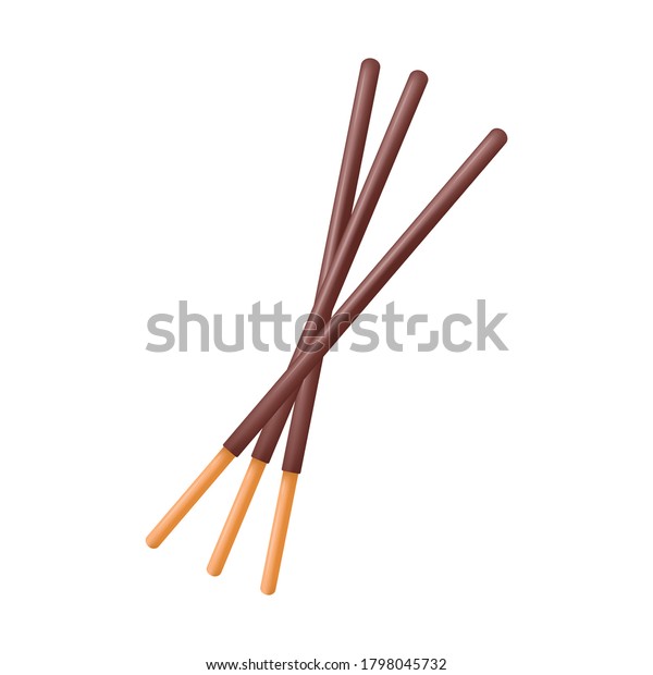 Chocolate Sticks Dipped Stick Dipped Stick Stock Vector (Royalty Free ...