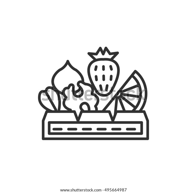 Chocolate Stuffing Icon Line Design Chocolate Stock Vector (Royalty ...