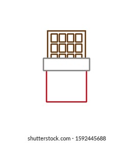 Chocolate Tablet Icon Vector Formed Simple: vector de stock (libre de ...