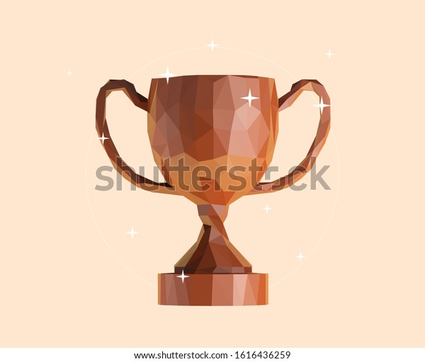 Chocolate Trophy Cup On Isolated Background Stock Vector (Royalty Free ...