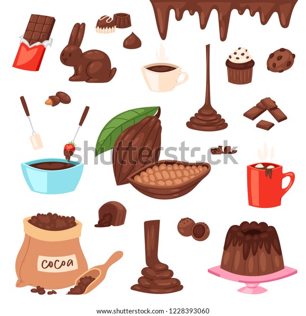 Chocolate Vector Cartoon Cocoa Choco Sweet Stock Vector (Royalty Free ...