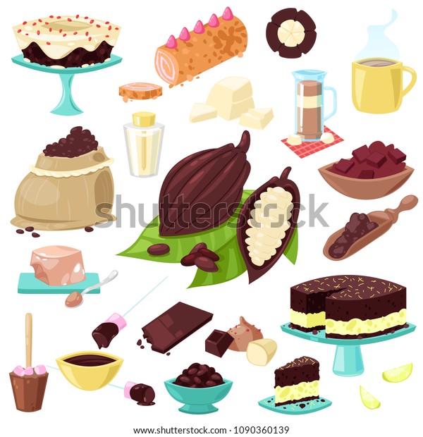 Chocolate Vector Choco Sweet Food Cocoa Stock Vector (Royalty Free ...
