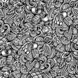 Doodle trace graphics seamless patterns | Stock Photo and Image ...