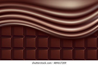 Chocolate Wave Chocolate Bar Stock Vector (Royalty Free) 489617209 ...