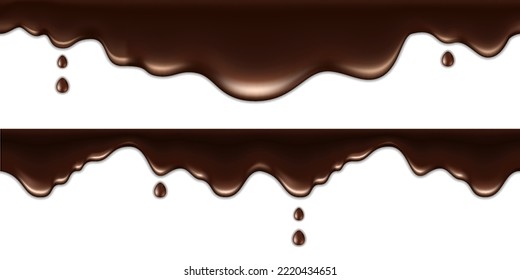 Chocolate Melted Drip Wave Flowing Hot Stock Vector (Royalty Free ...