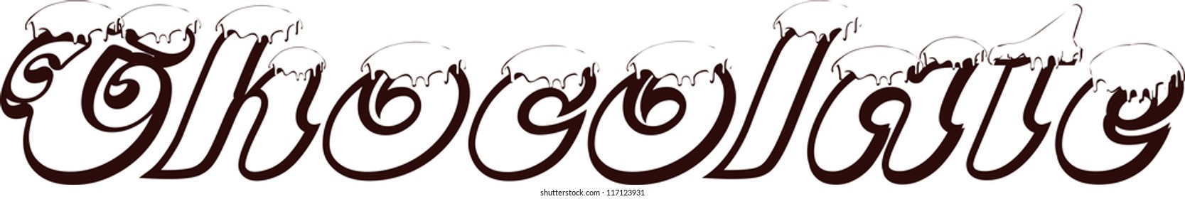 Chocolate Word 2 Stock Vector (Royalty Free) 117123931 | Shutterstock