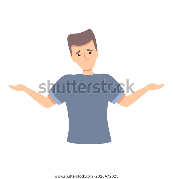 Choice Confused Icon Cartoon Vector Uncertainty Stock Vector (Royalty ...