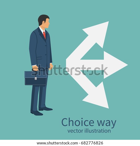 Choice Way Concept Decision Business Metaphor Stock Vector (Royalty ...