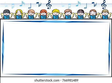 Choir Angel Border Stock Vector (Royalty Free) 766981489