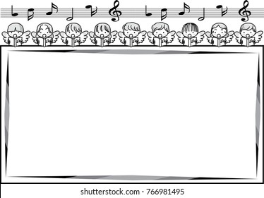 Choir Angel Border Stock Vector (Royalty Free) 766981495