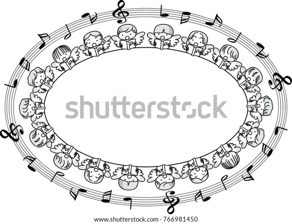 Choir Angel Border Stock Vector (Royalty Free) 766981450 | Shutterstock