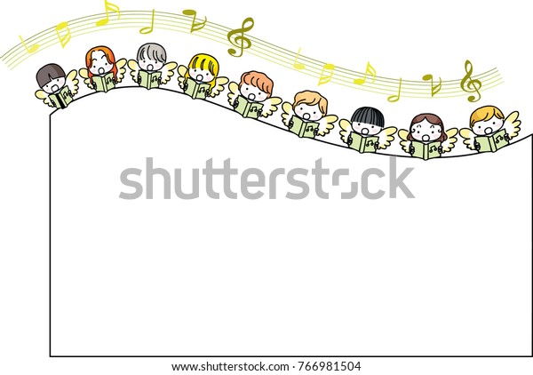 Choir Angel Border Stock Vector (Royalty Free) 766981504