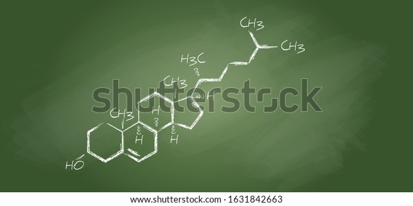 Cholesterol Formula Cemical Structure C27h46o Molecule Stock Vector ...