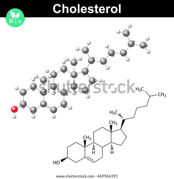 Vector de stock (libre de regalías) sobre Molécula de colesterol ...