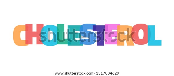 Cholesterol Word Concept Cholesterol On White Stock Vector (Royalty ...