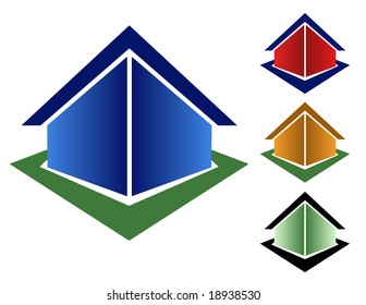 Choose 4 Different Triangle House Icons Stock Vector (Royalty Free ...