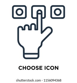 Choose Icon Vector Isolated On White Stock Vector (Royalty Free ...