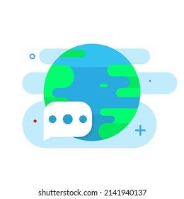 Choose Language Concept Illustration Flat Design Stock Vector (Royalty ...