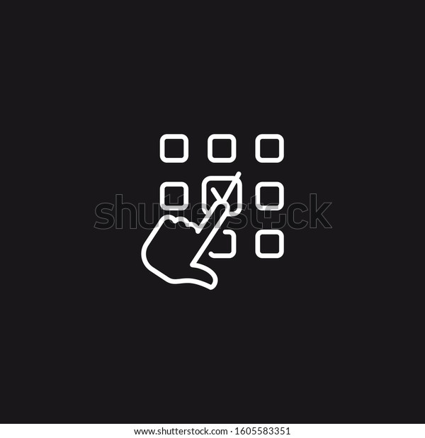 Choose Option Icon White Stock Vector (Royalty Free) 1605583351