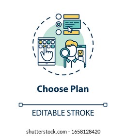 Choose Plan Concept Icon Select Subscription Stock Vector (Royalty Free ...