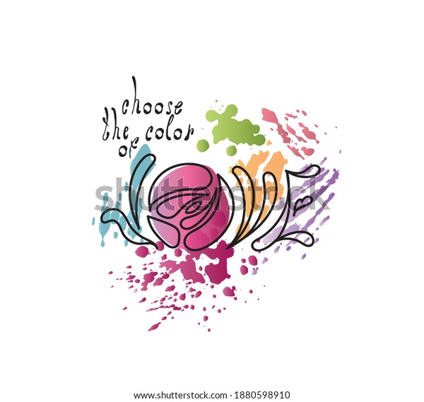 Choose Your Color Love Declaration Made Stock Vector (Royalty Free ...