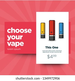 Choose Your Vape Menu Design Stock Vector (Royalty Free) 1349972906 ...