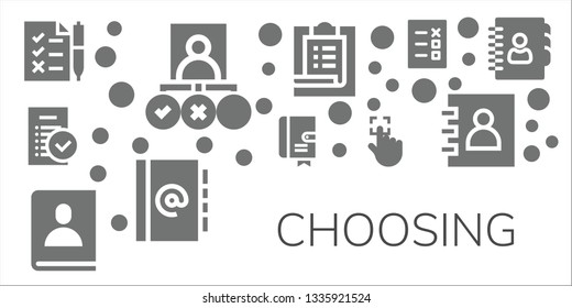 Choosing Icon Set 11 Filled Choosing Stock Vector (Royalty Free ...