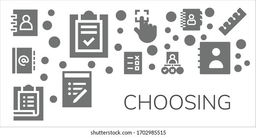 Choosing Icon Set 11 Filled Choosing Stock Vector (Royalty Free ...