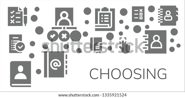 Choosing Icon Set 11 Filled Choosing Stock Vector (Royalty Free ...