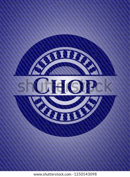 Chop Badge Denim Texture Stock Vector (Royalty Free) 1250543098 ...