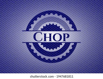 Chop Emblem Denim Texture Vector Illustration Stock Vector (Royalty ...