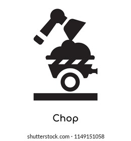 Chop Icon Vector Isolated On White Stock Vector (Royalty Free ...