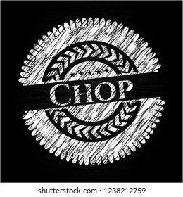 Chop Written Chalkboard Texture Stock Vector (Royalty Free) 1238212759 ...