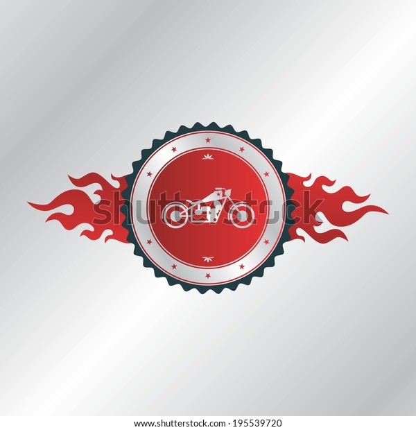 Chopper Motorcycle Art Badge Label Sticker Stock Vector (Royalty Free ...