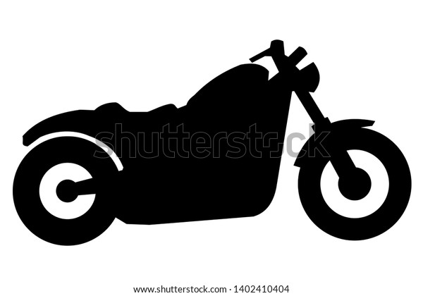 Vector de motocicleta Chopper aislado