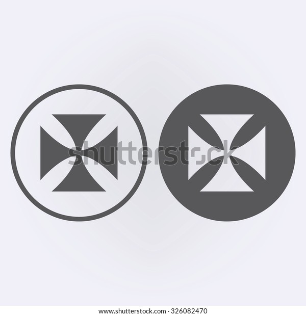 Choppers Cross Icon Set Circle Vector Stock Vector (Royalty Free ...