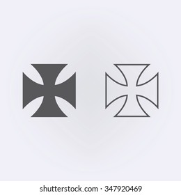 Choppers Outline Cross Icon Vector Illustration Stock Vector (Royalty ...