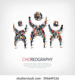 Choreography Symbol People Crowd Stock Vector (Royalty Free) 396649156 ...