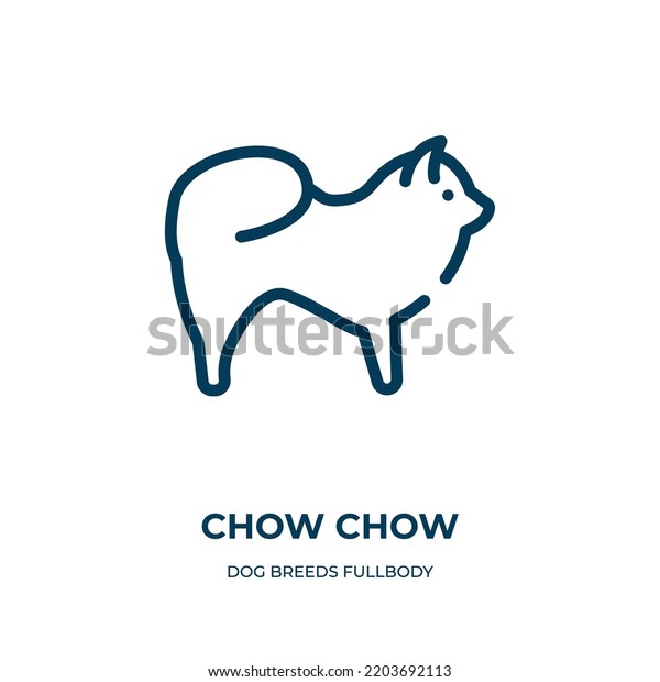Chow Chow Icon Linear Vector Illustration Stock Vector (Royalty Free ...