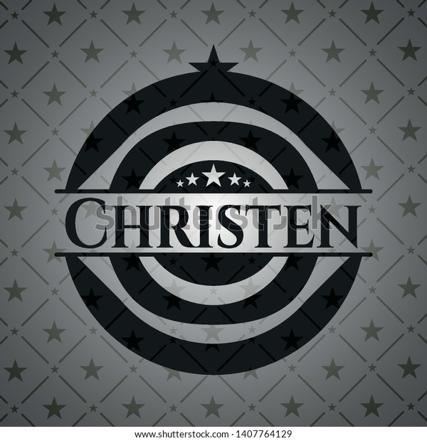 Christen Black Emblem Vintage Vector Illustration Stock Vector (Royalty ...