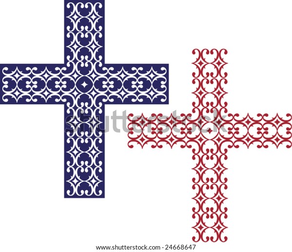 Christian Cross Design Stock Vector (Royalty Free) 24668647 | Shutterstock