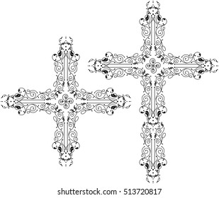 Christian Cross Design Vector Art Stock Vector (Royalty Free) 526189582 ...