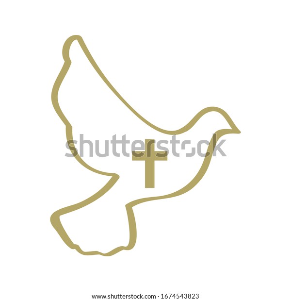 Religious Cross And Dove Templates