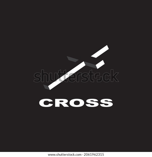Diseño del logo de la cruz: vector de stock (libre de regalías ...