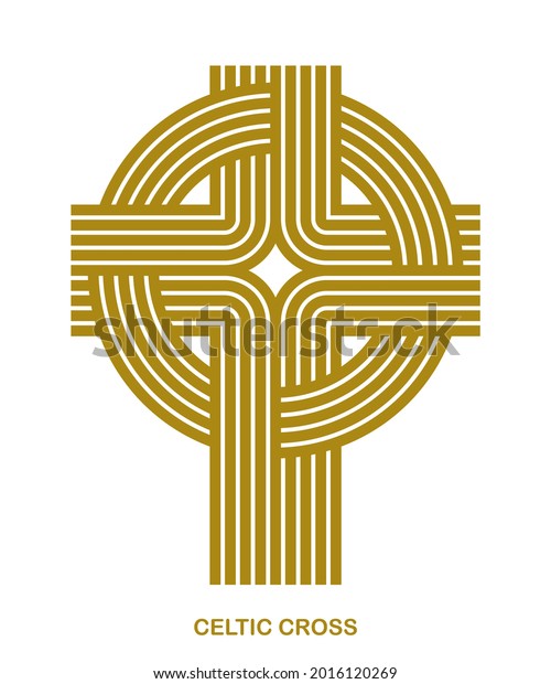 Christian Cross Modern Linear Style Vector Stock Vector (Royalty Free ...
