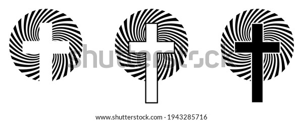 Christian Cross Sun Rays Christian Cross Stock Vector (Royalty Free ...